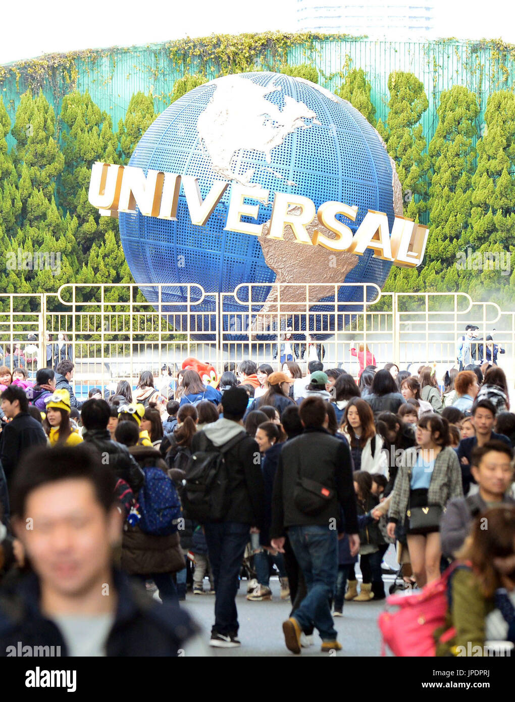 Osaka's Universal Studios Japan is crowded with visitors in this file ...