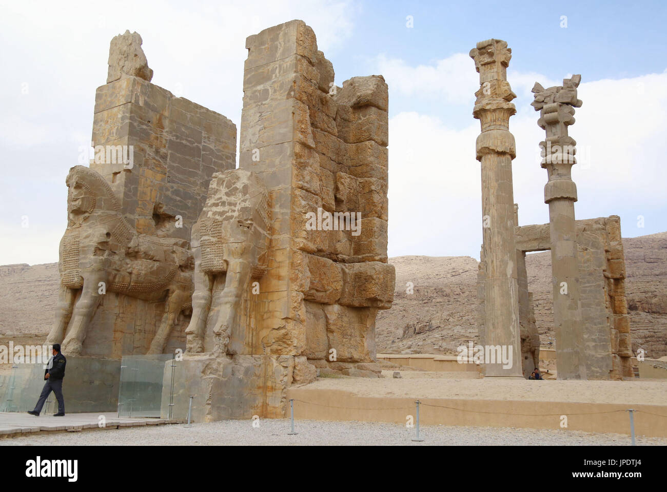 Photo taken in November 2016 shows the main gate of Persepolis in Iran ...