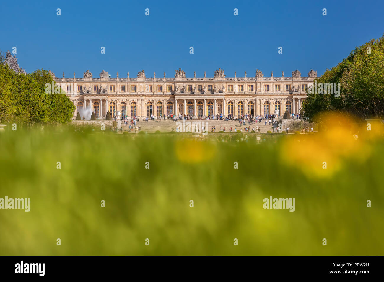 Chateau de Versailles during spring time in Paris FRANCE Stock Photo ...