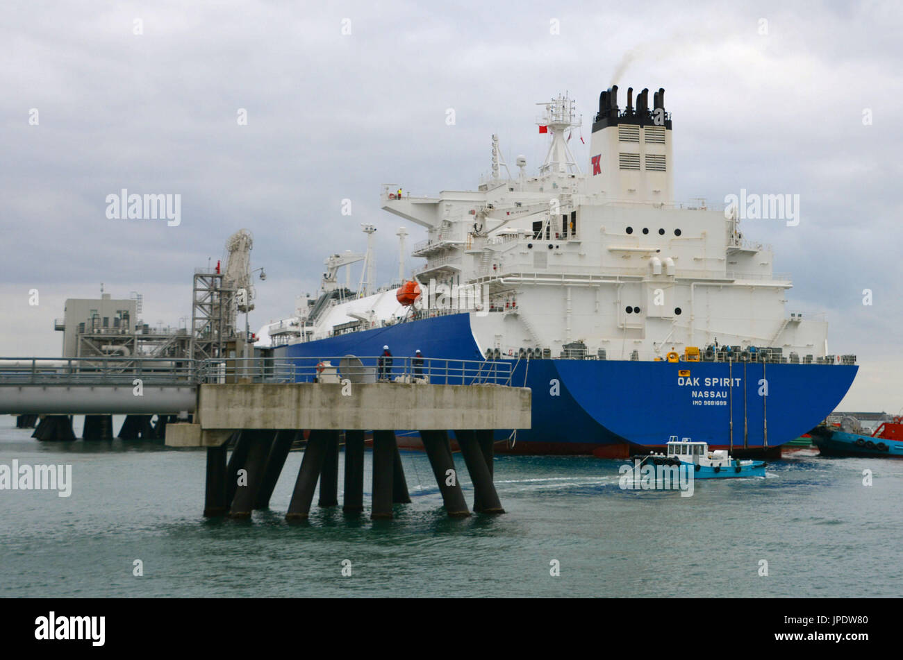 A ship carrying liquefied natural gas derived from U.S. shale arrives ...
