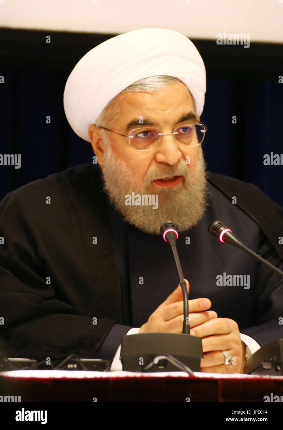 File photo taken in September 2016 shows Iranian President Hassan ...