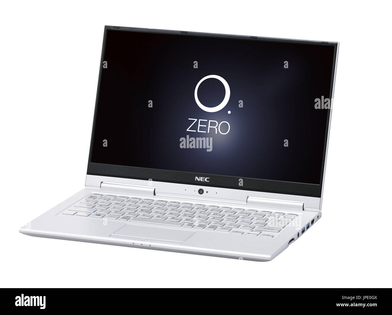 Photo shows the world's lightest notebook computer developed by NEC ...