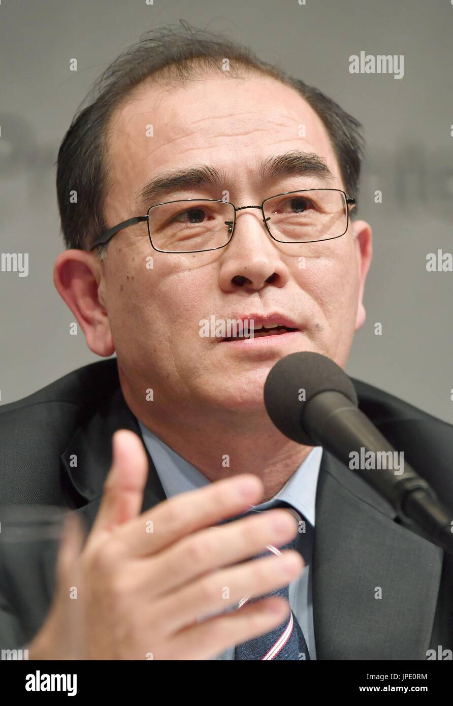 Thae Yong Ho, a high-profile North Korean defector, attends an ...