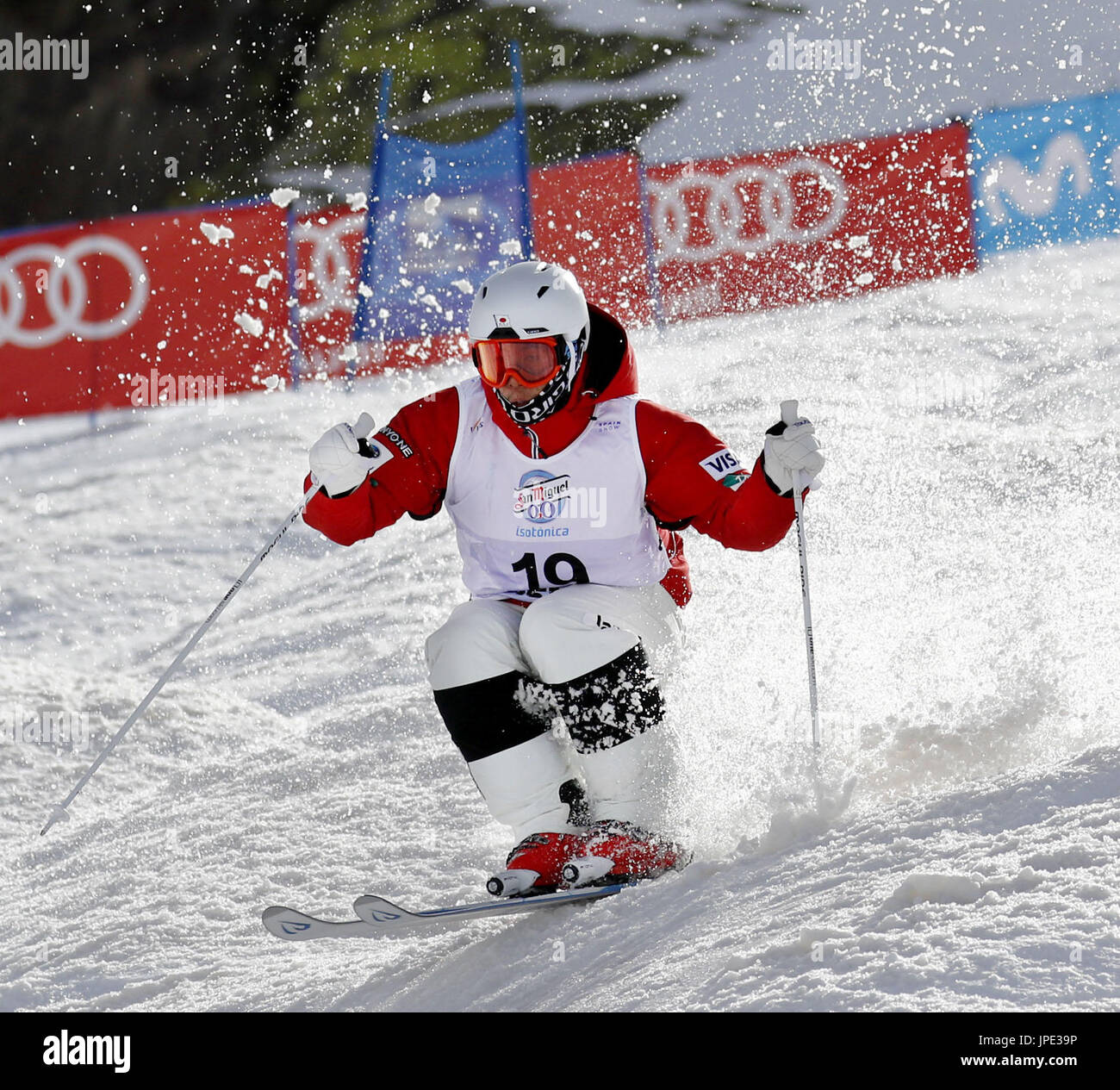 Ikuma Horishima of Japan competes in the men's moguls final at the ...