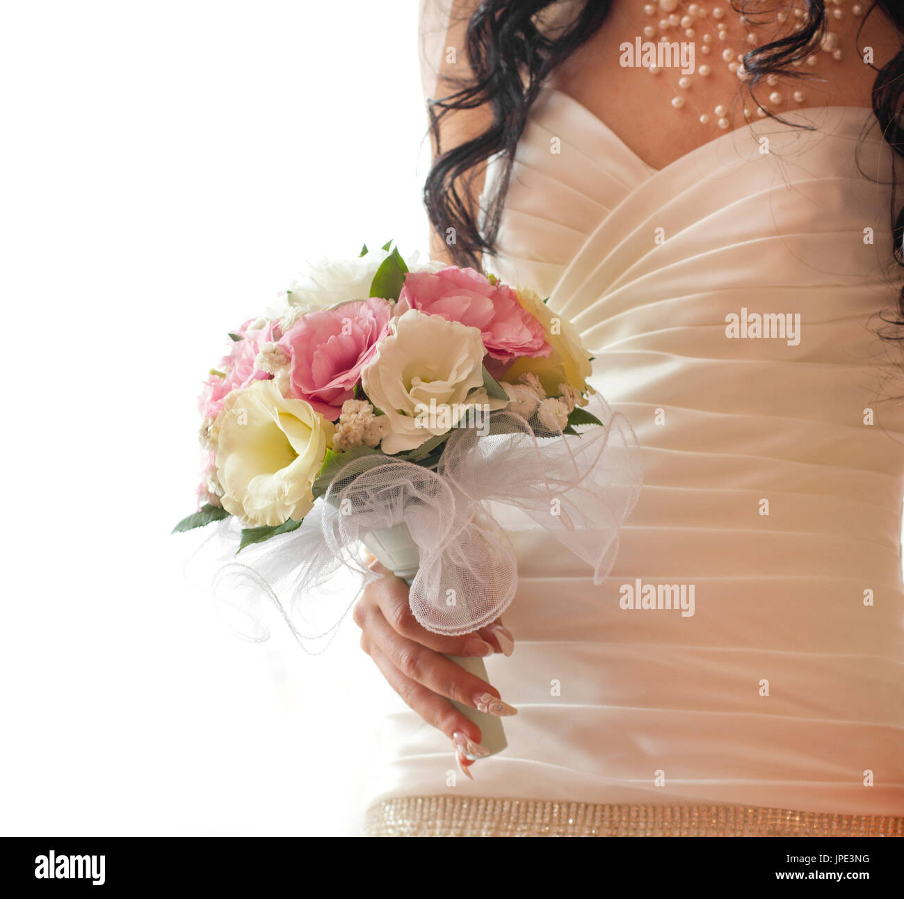bride with flowers Stock Photo - Alamy