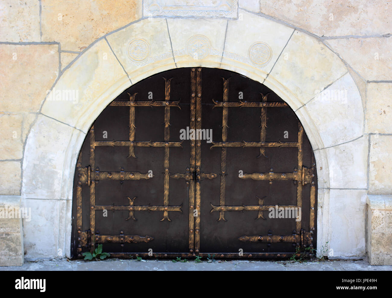 Small metal forged gates Stock Photo - Alamy