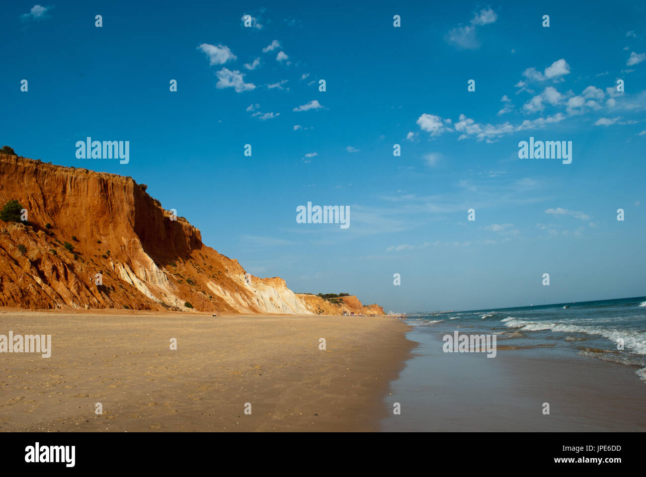 the beautiful Portuguese coast on the Atlantic sea, with the immense ...