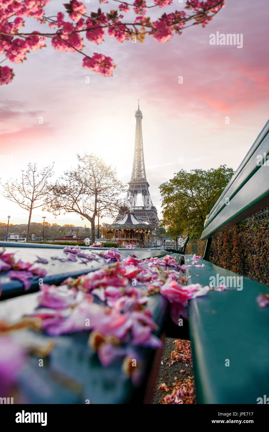 Eiffel Tower during spring time in Paris, France Stock Photo - Alamy