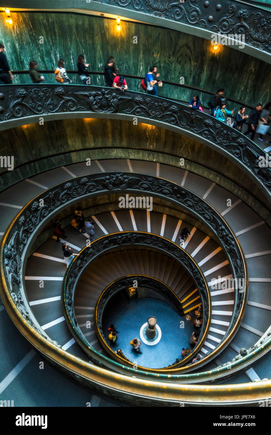 Vatican City. The famous ladder inside the vatican museums Stock Photo ...