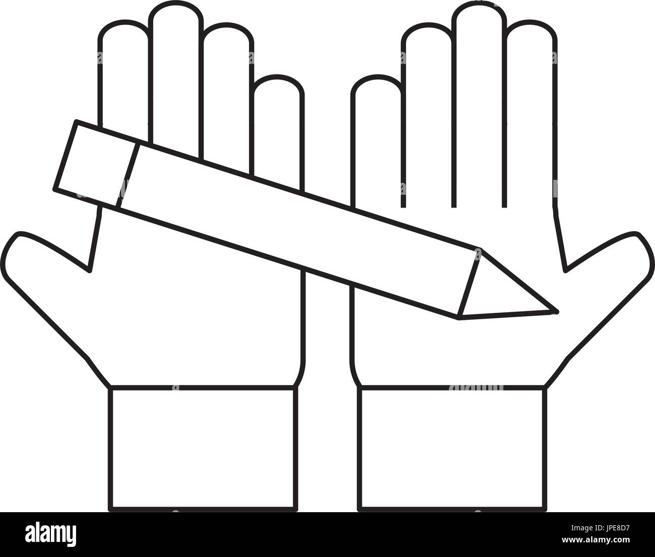 Wooden pencil symbol Stock Vector Image & Art - Alamy