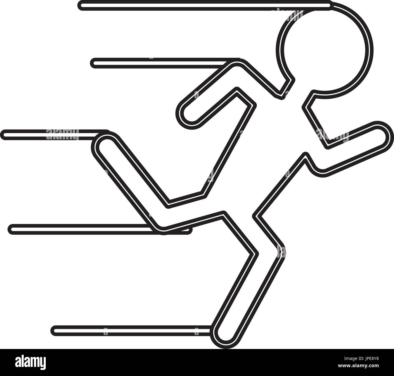 Man running pictogram Stock Vector Image & Art - Alamy