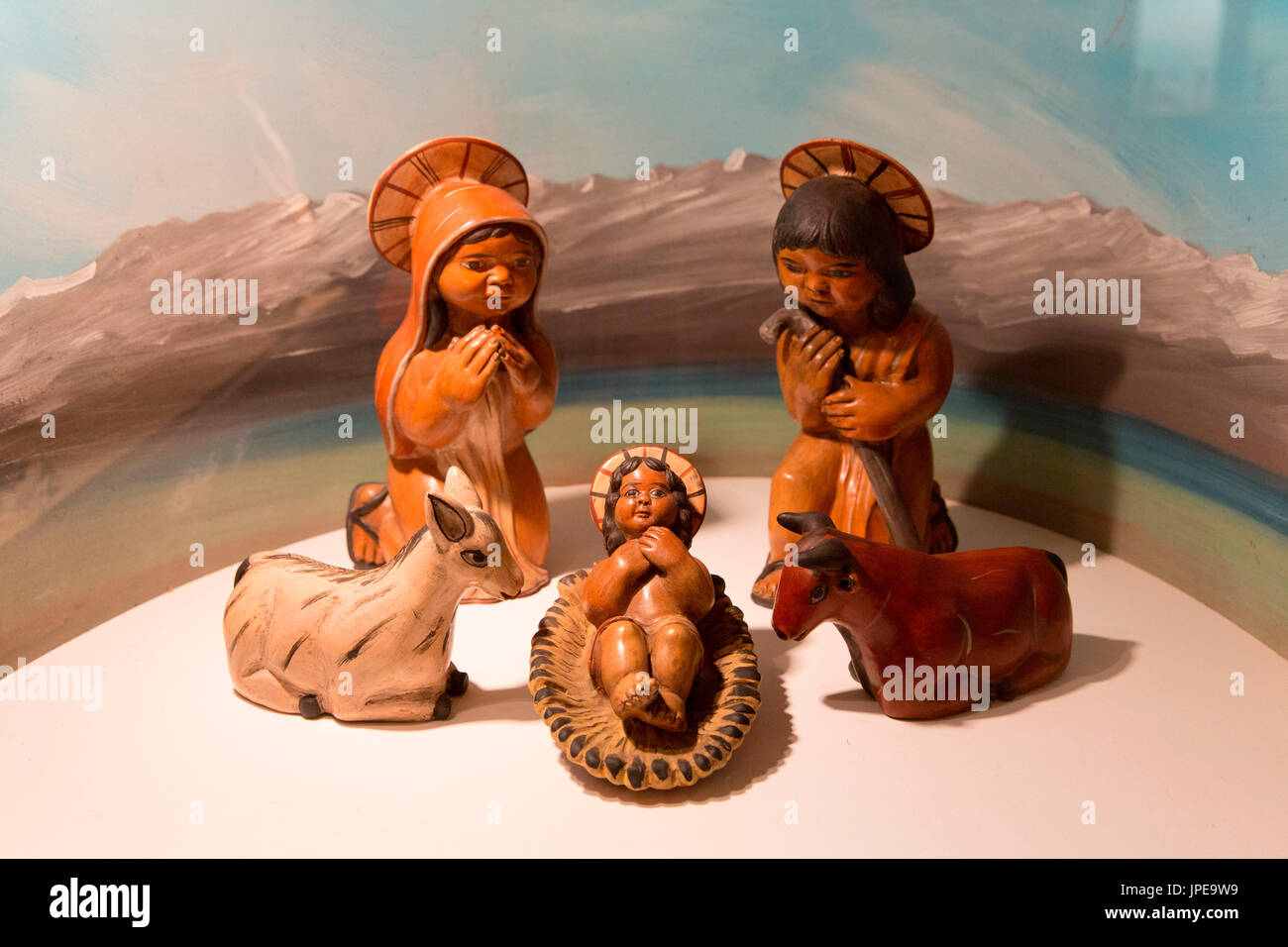 Europe, Italy, Arquato Castle, Piacenza district. A World of Cribs show ...