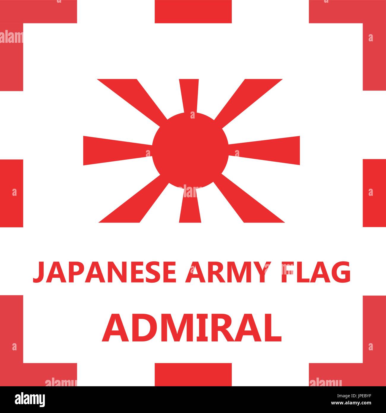 Japanese army flag - Admiral Stock Vector Image & Art - Alamy