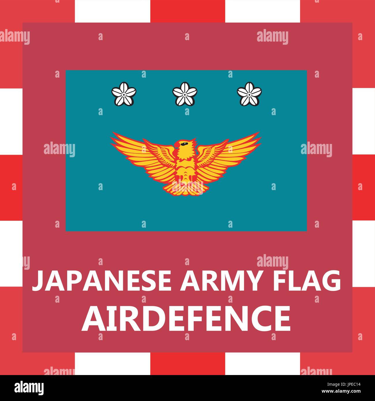 Japanese army flag - Airdefence Stock Vector Image & Art - Alamy