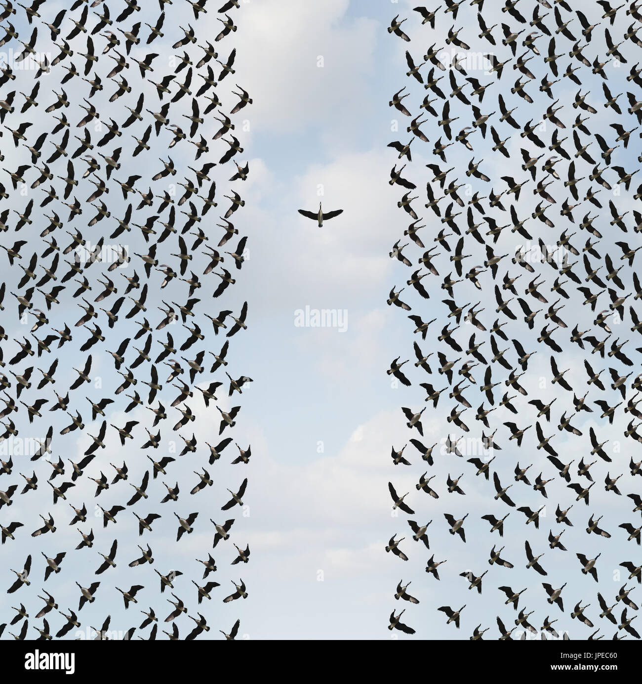 Concept of individualism and Individuality symbol or independent ...