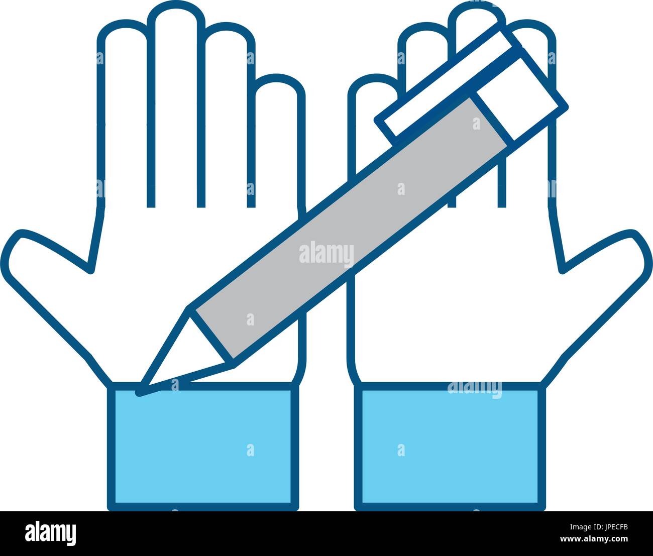 Woman hands holding note Stock Vector Images - Alamy