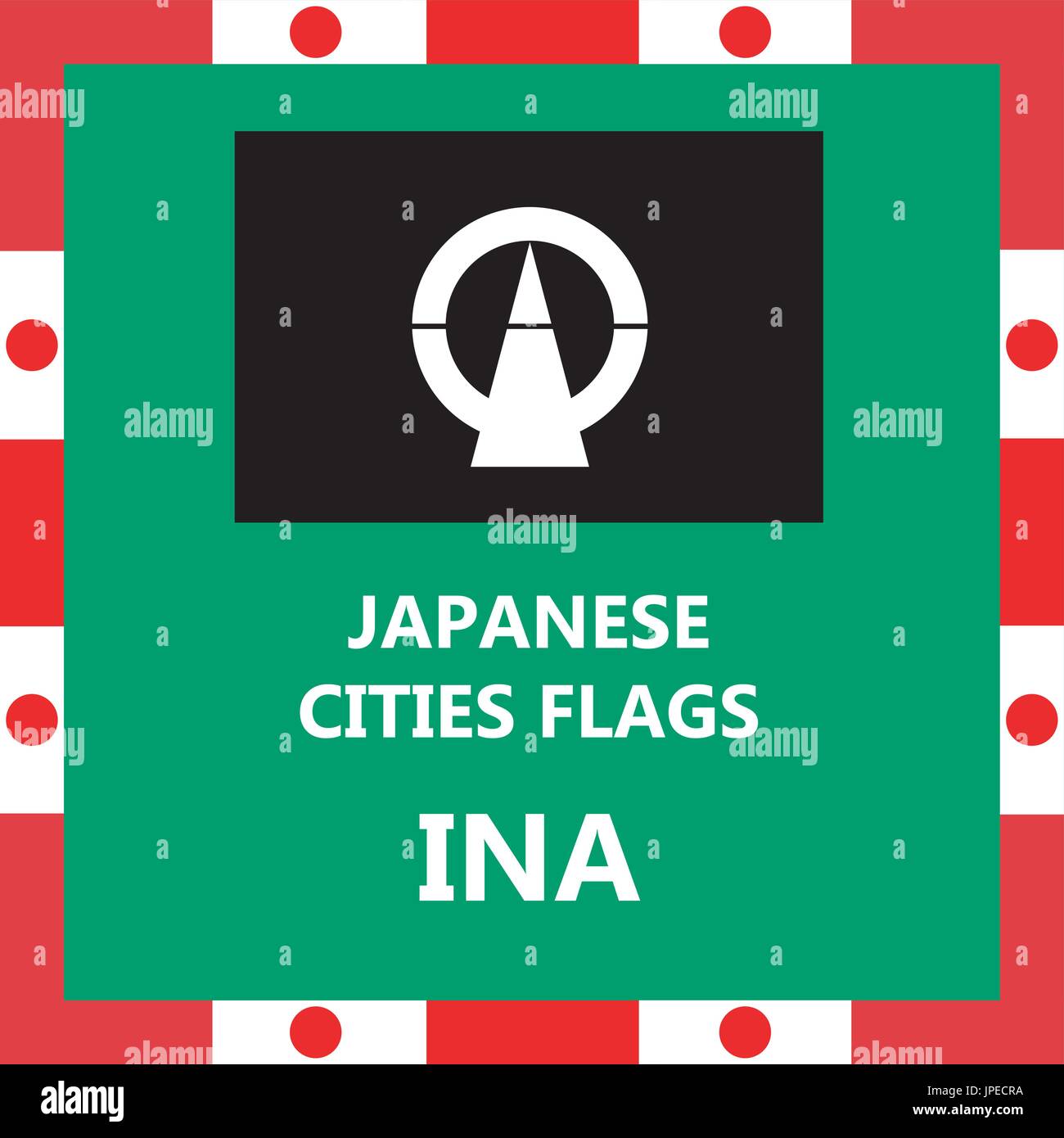 Flag of Japanese city Ina Stock Vector Image & Art - Alamy