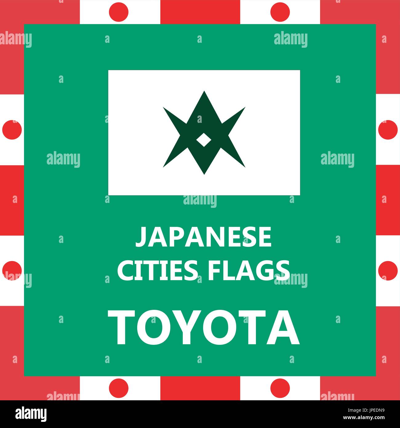 Flag of Japanese city Toyota Stock Vector Image & Art - Alamy