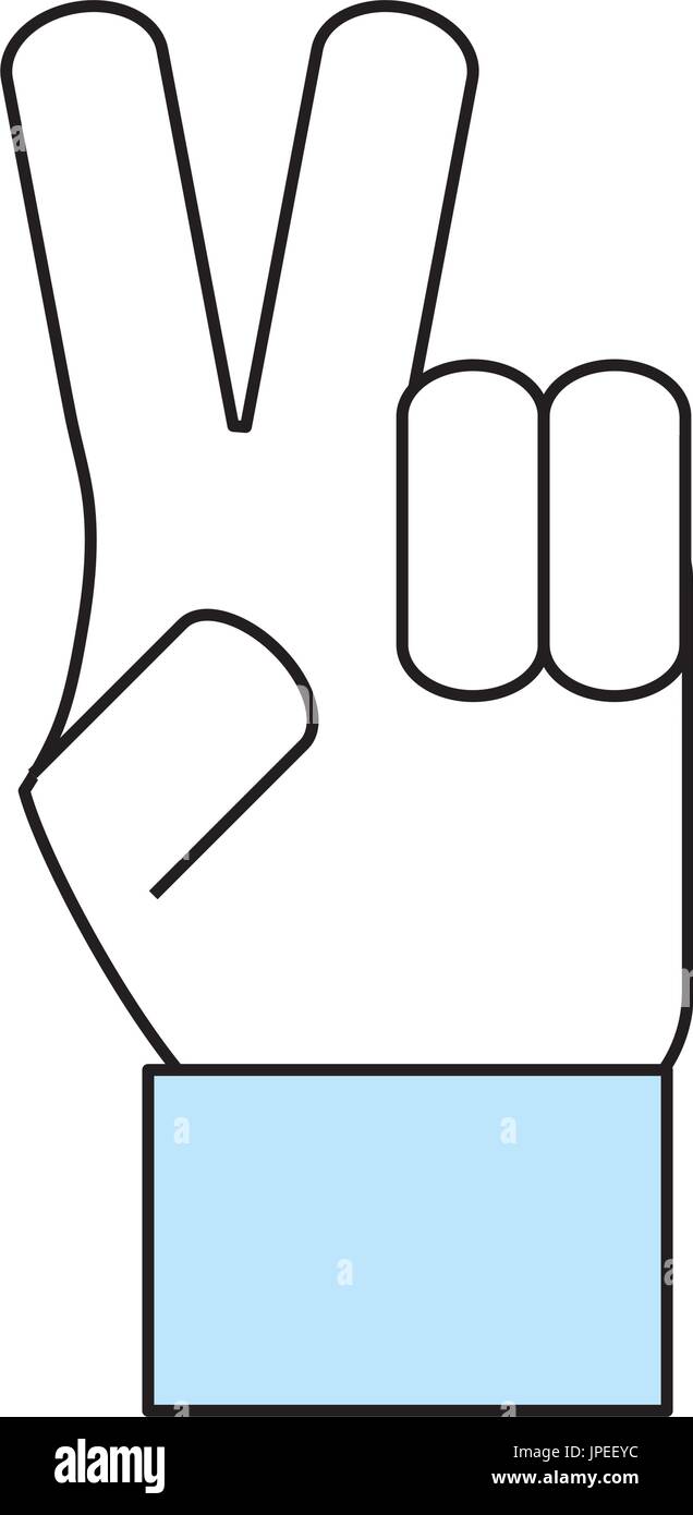 Hand peace symbol Stock Vector Image & Art - Alamy