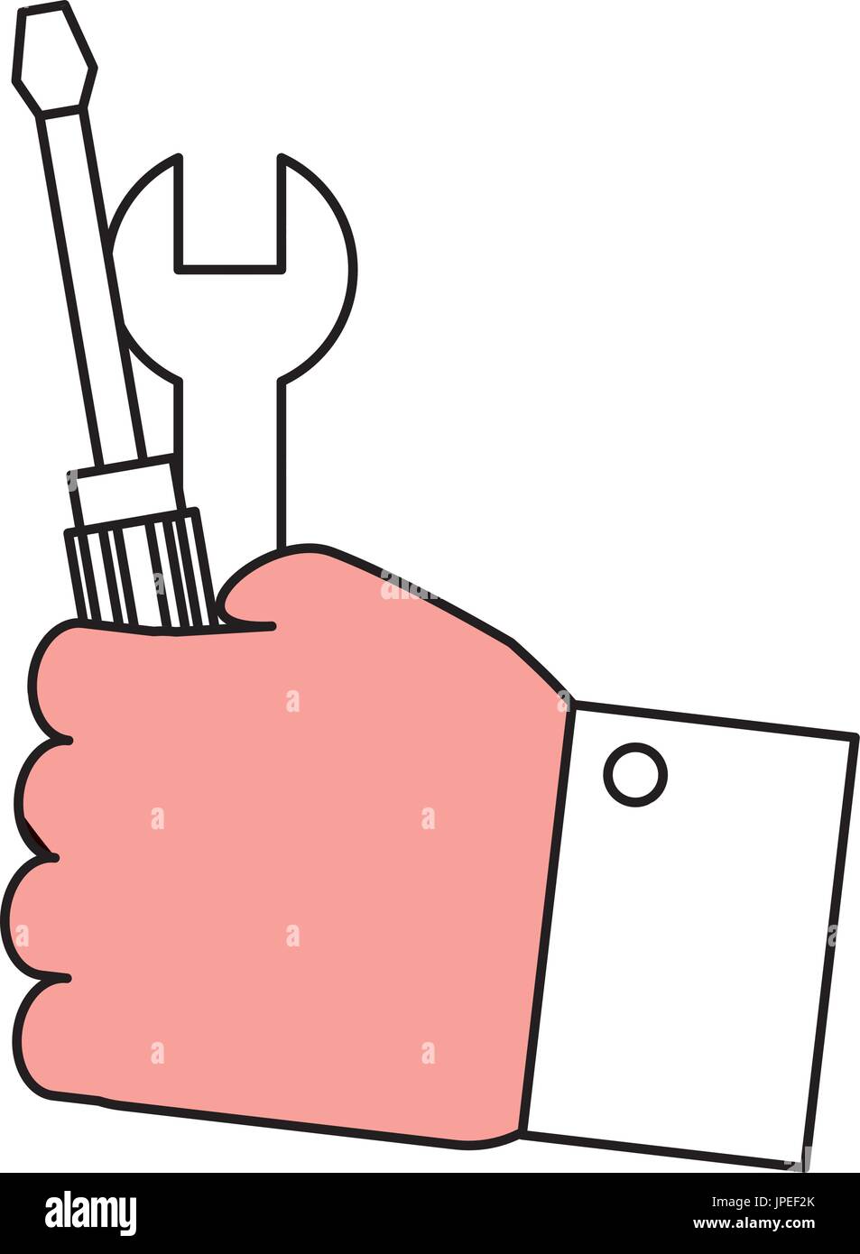 Hand with tool Stock Vector Image & Art - Alamy