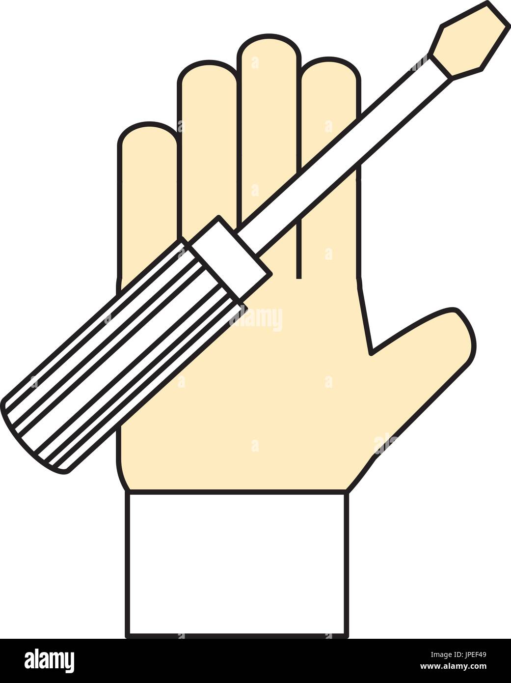 Hand with tool Stock Vector Image & Art - Alamy