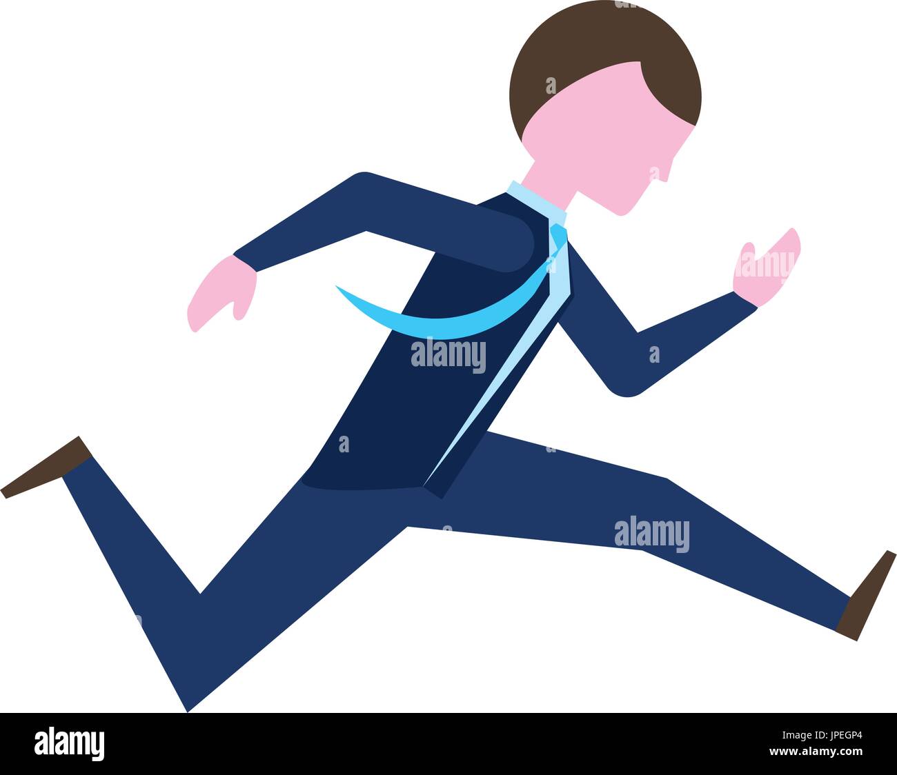 Young handsome businessman running Stock Vector Images - Alamy