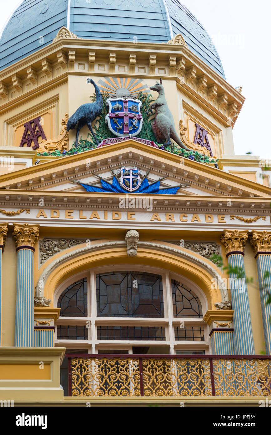 Adelaide Arcade on Rundle Mall in Adelaide, South Australia Stock Photo ...