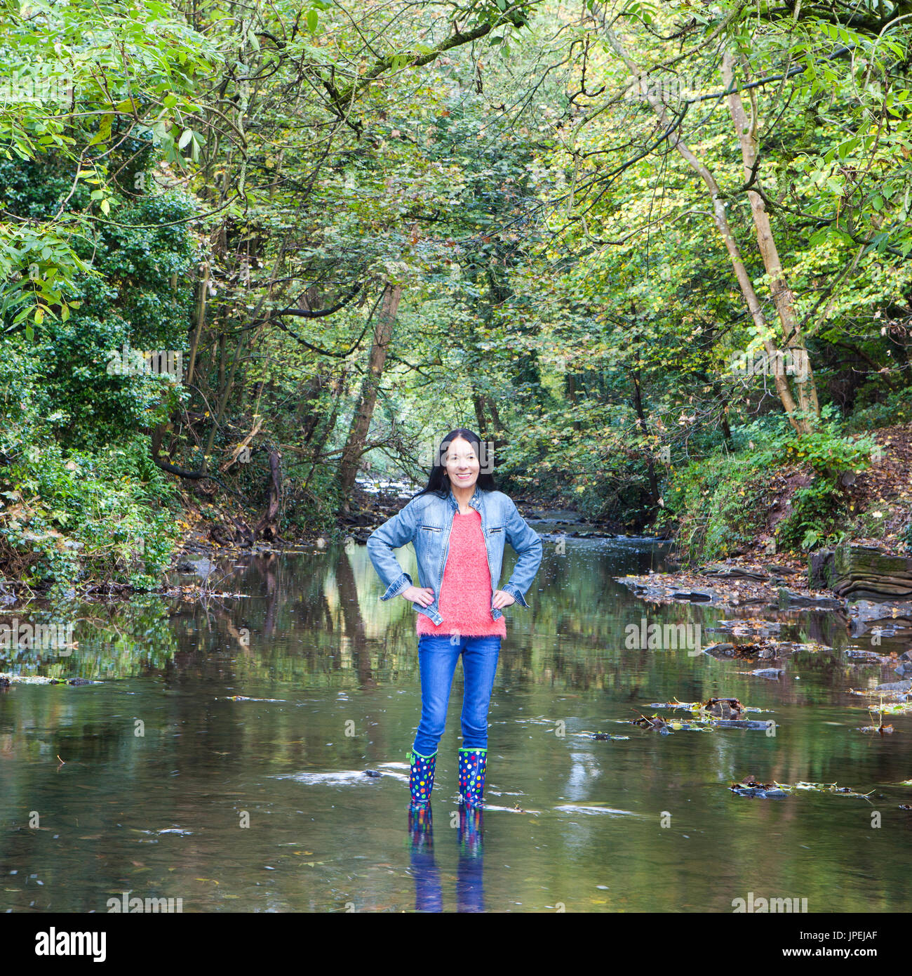 Mature woman outdoors river hi-res stock photography and images - Alamy