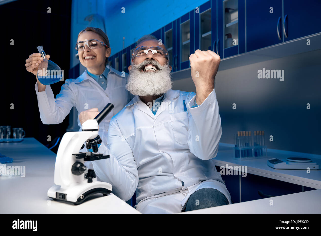 Excited Scientists High Resolution Stock Photography and Images - Alamy