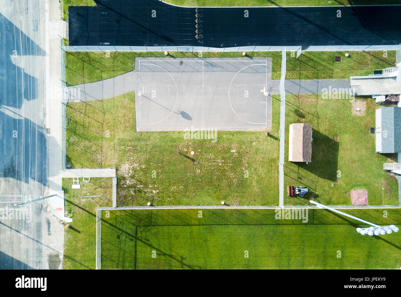 Aerial view park playground equipment hi-res stock photography and ...
