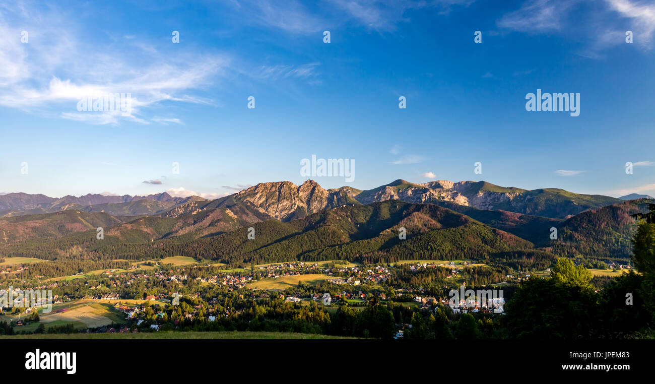 Inspiring Mountains Landscape Panorama, beautiful day in summer Tatras ...