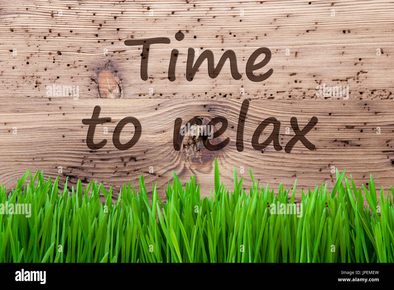 English Text Time To Relax. Spring Season Greeting Card. Bright Aged ...