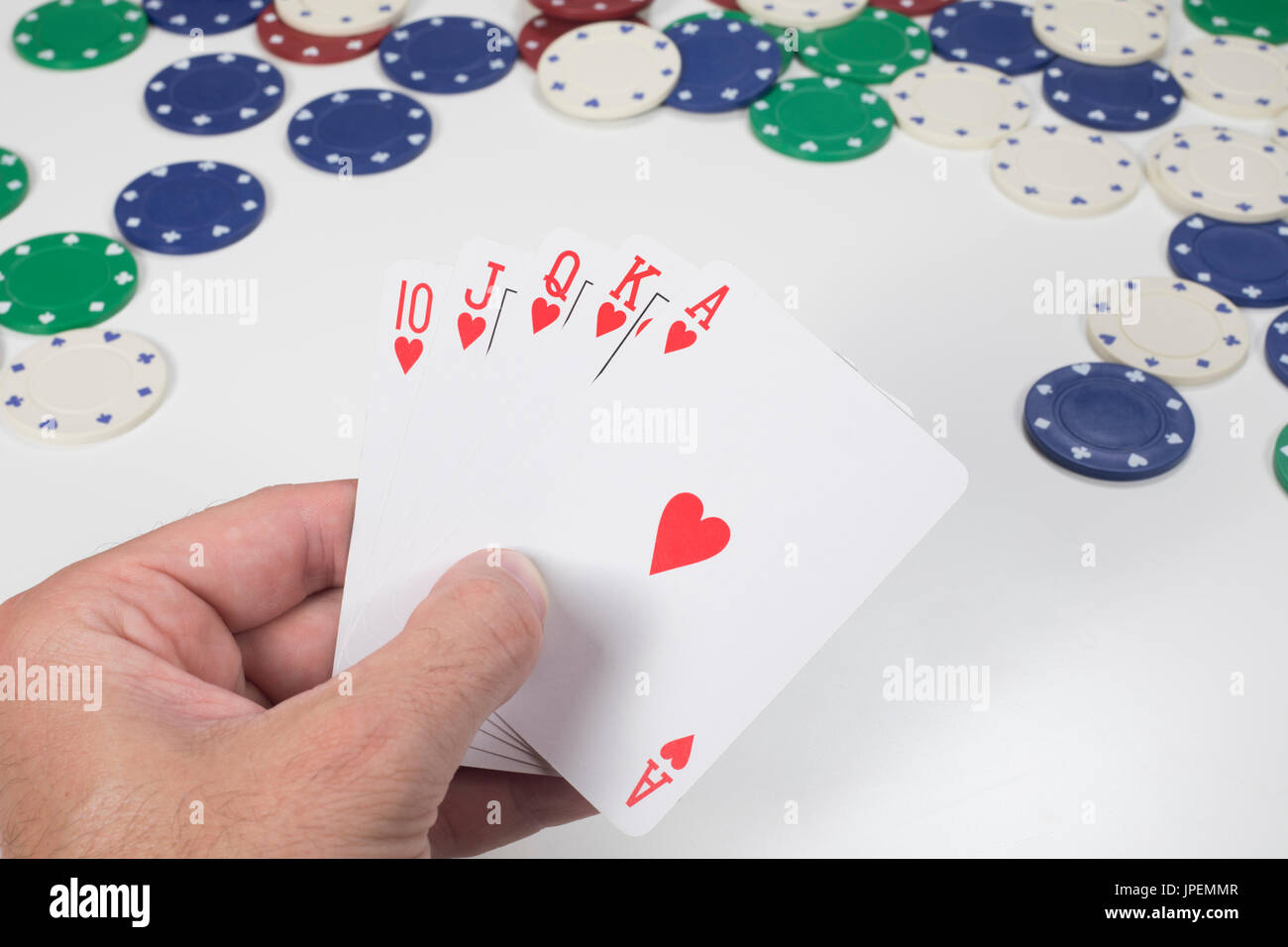 Scattered playing cards hi-res stock photography and images - Alamy
