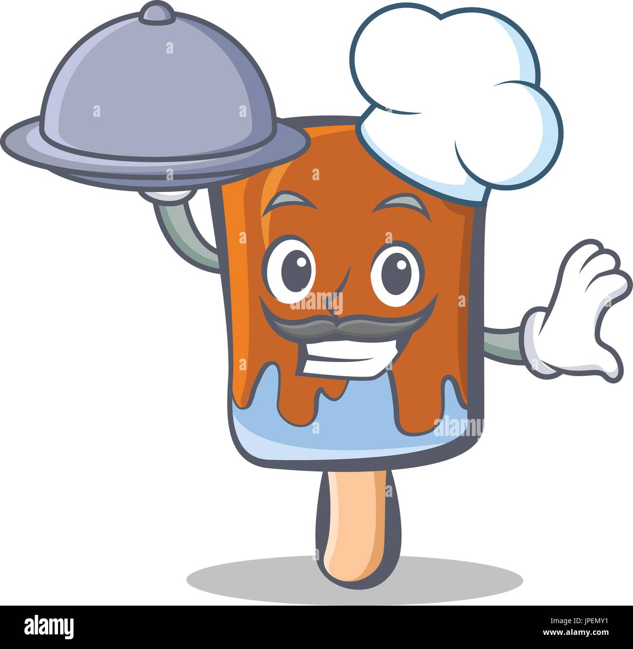 Chef ice cream character cartoon with food Stock Vector Image & Art - Alamy