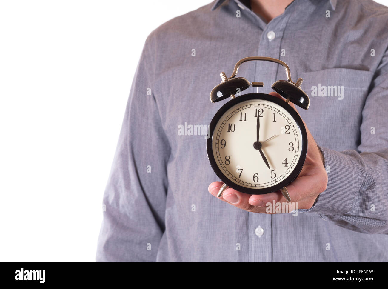 Clock set to five oclock hi-res stock photography and images - Alamy