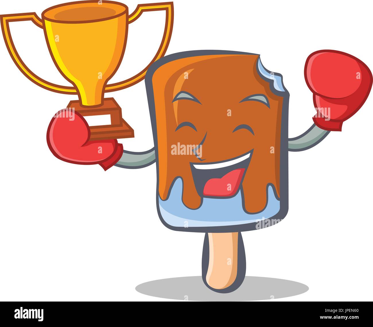 Boxing ice cream character cartoon winner Stock Vector Image & Art - Alamy