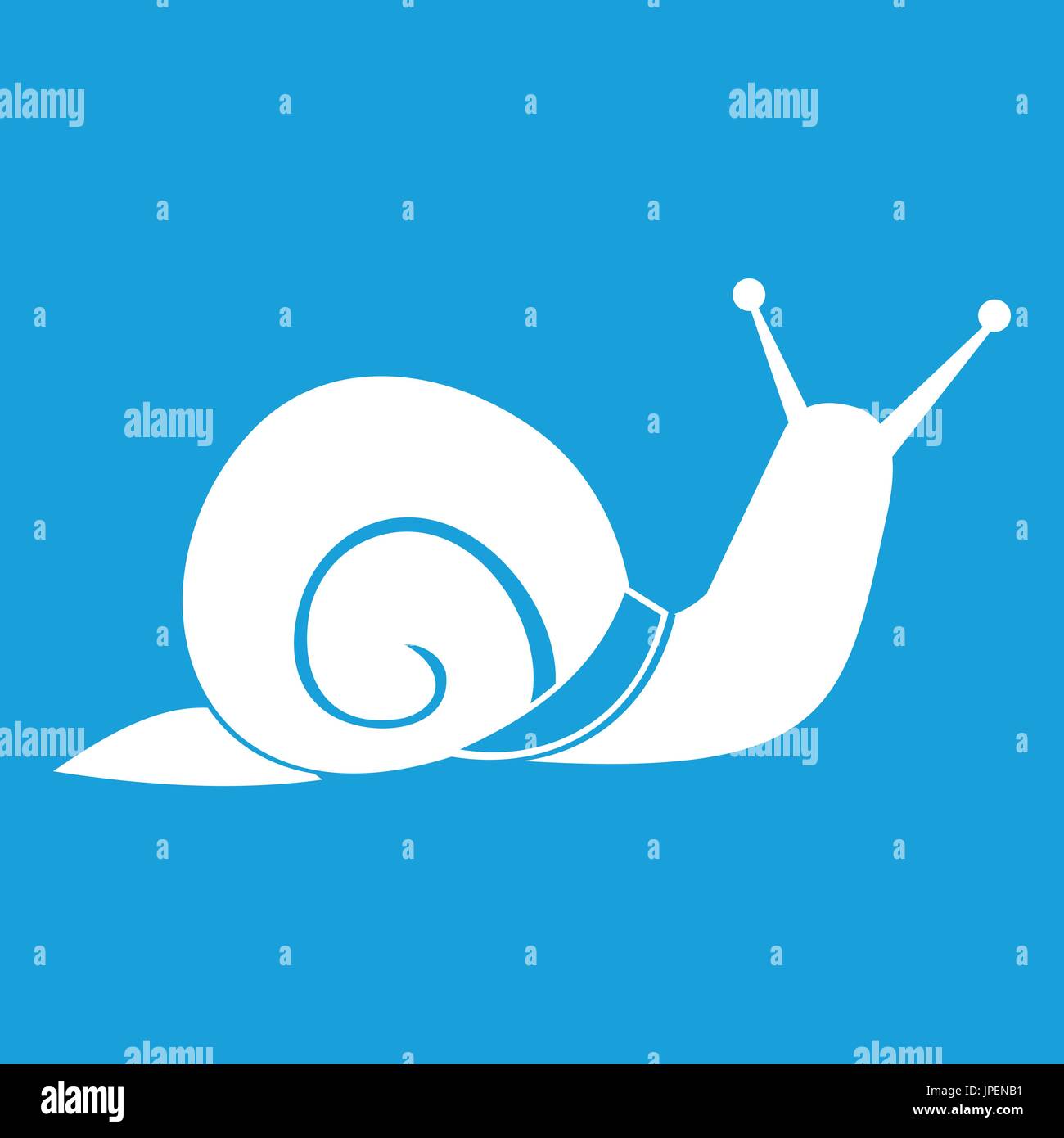 Snail icon white Stock Vector Image & Art - Alamy