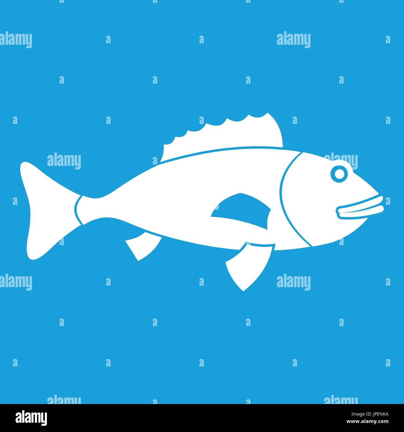 Fish icon white Stock Vector Image & Art - Alamy