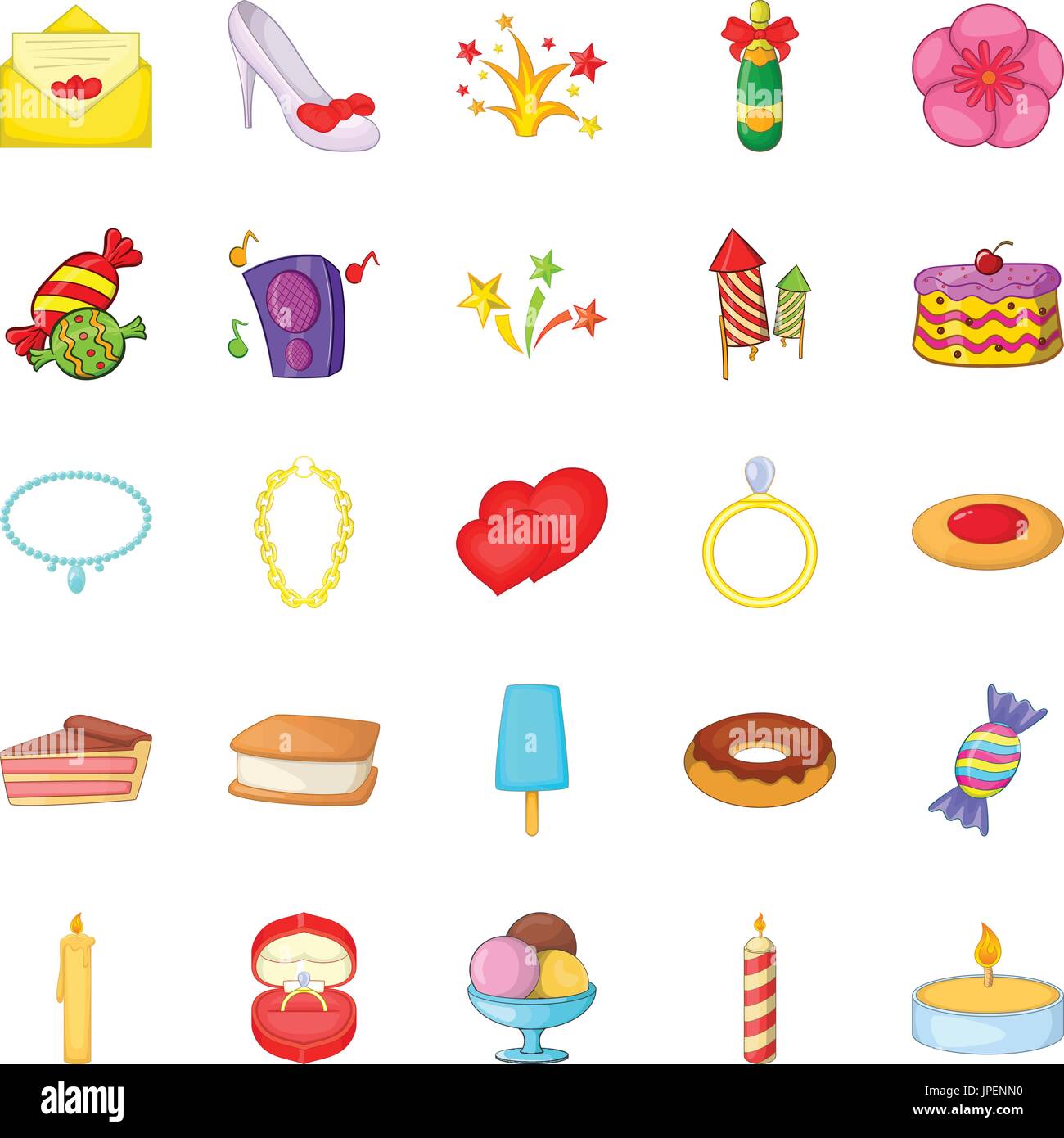 Venue icons set, cartoon style Stock Vector Image & Art - Alamy