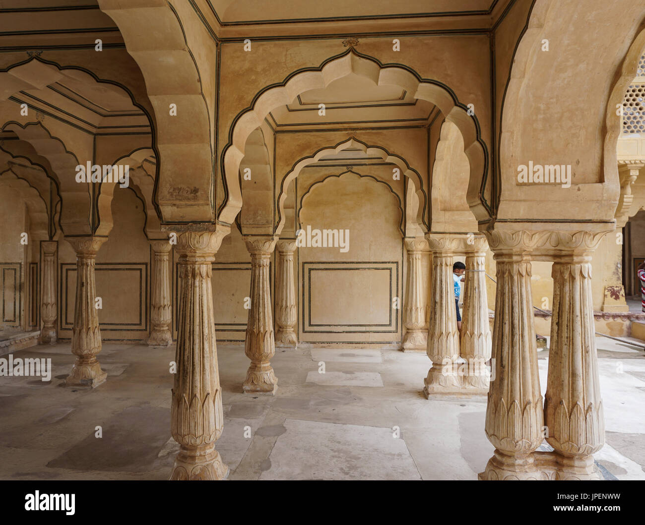 Baradari pavilion at Man Singh I Palace Square of Amer Fort in Jaipur ...