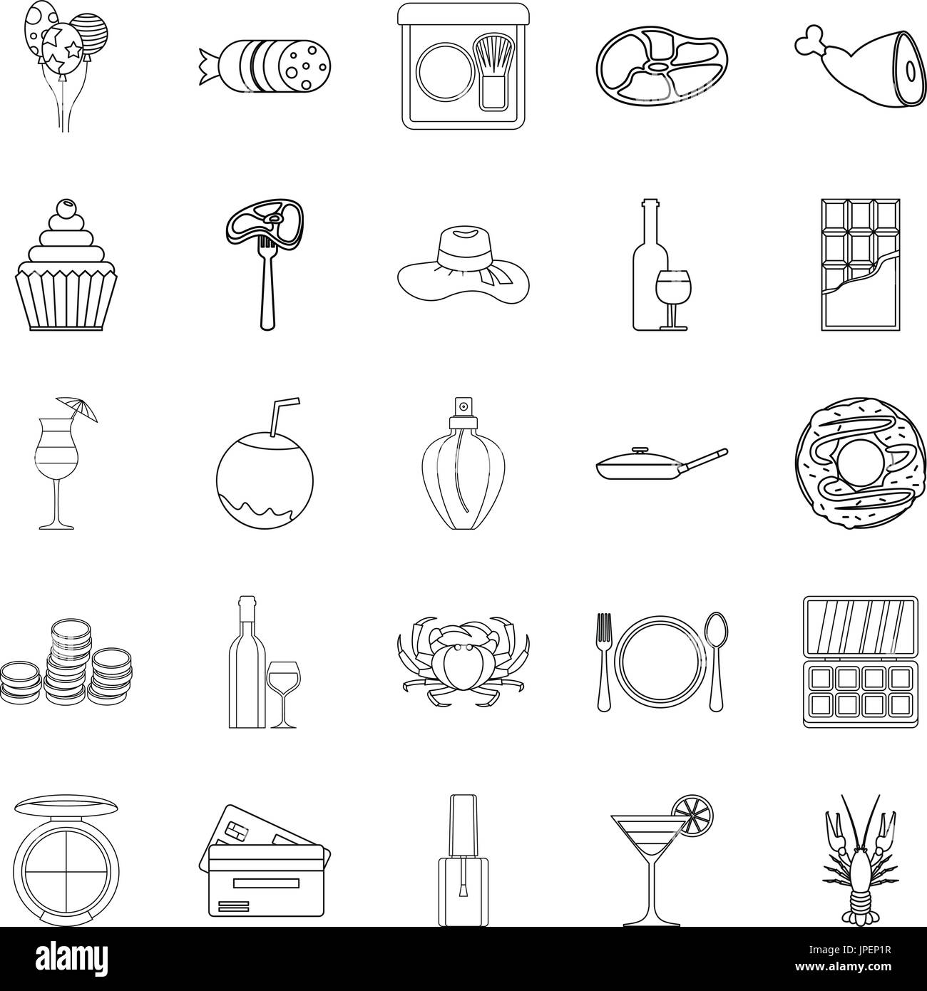 Dance ball icons set, outline style Stock Vector Image & Art - Alamy