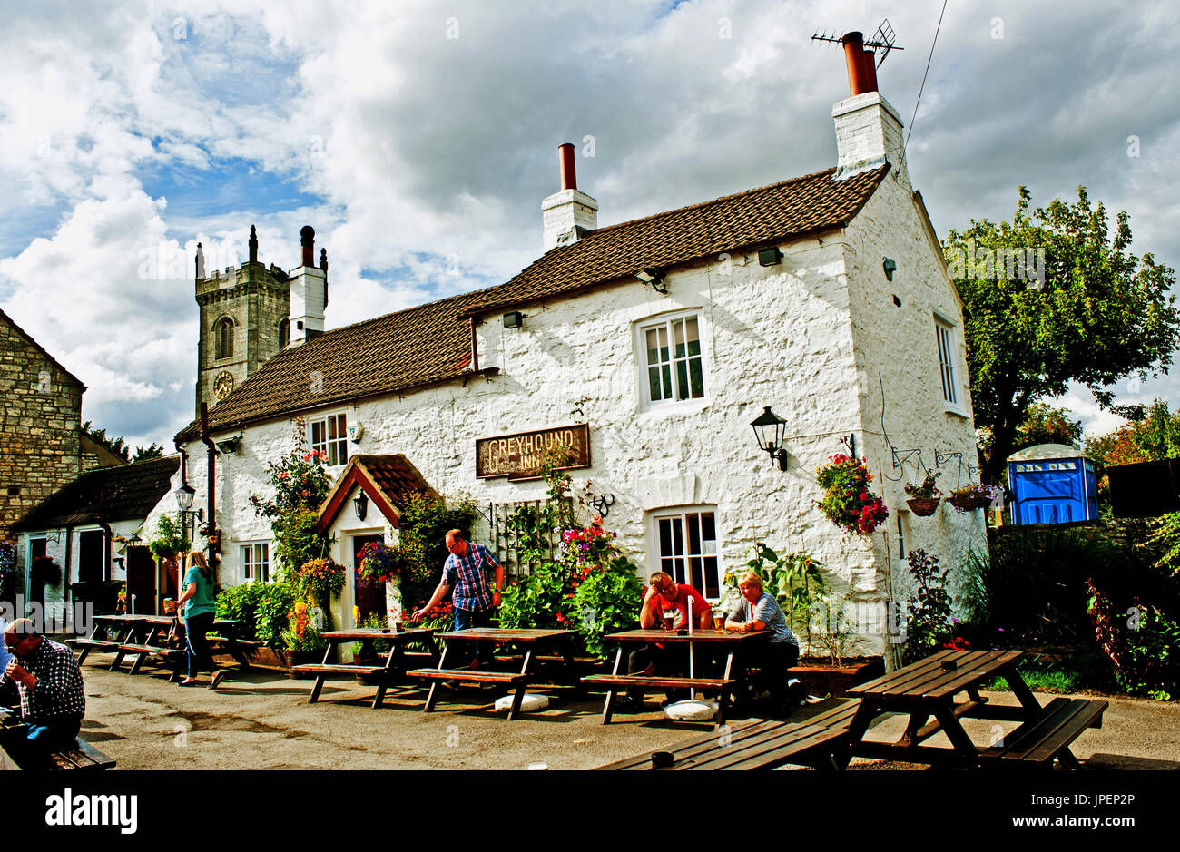 The Greyhound Inn, Saxton, North Yorkshire Stock Photo - Alamy