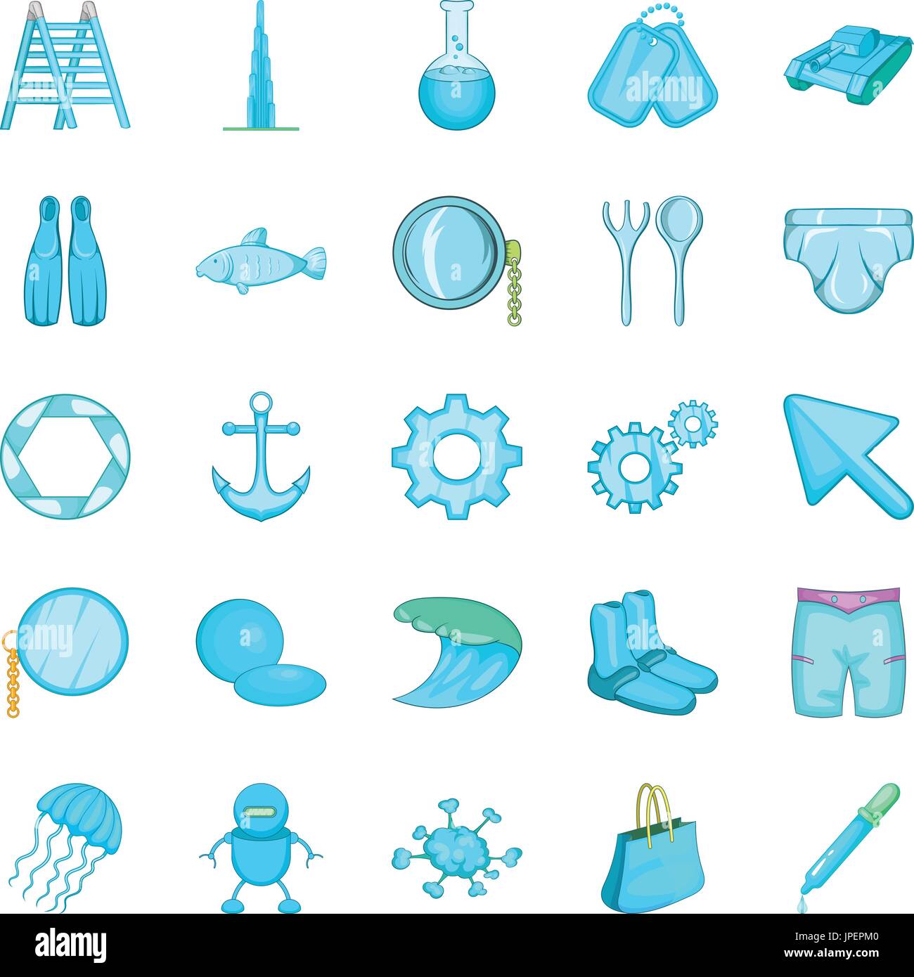 Ship things icons set, cartoon style Stock Vector Image & Art - Alamy