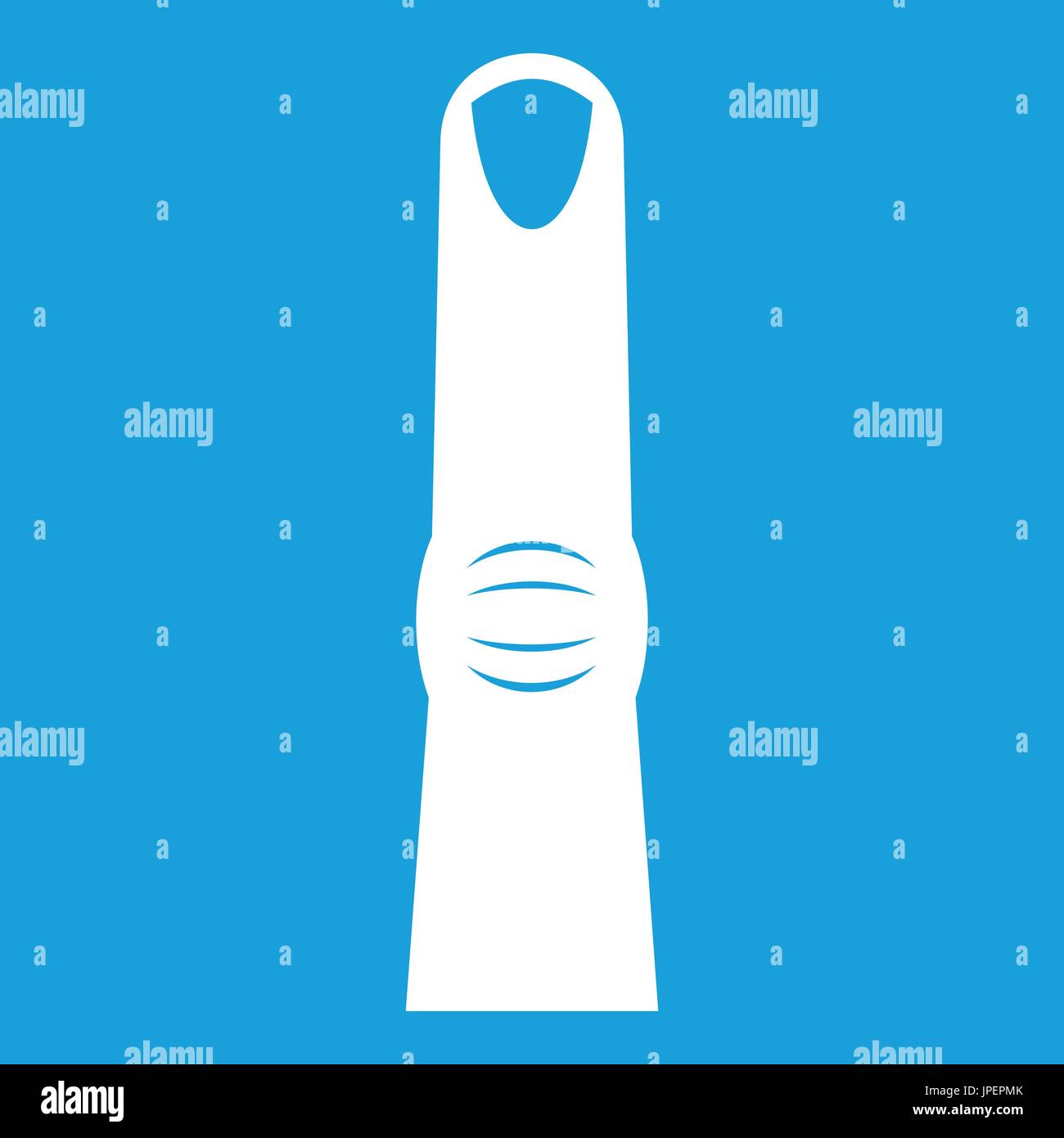 Finger icon white Stock Vector Image & Art - Alamy