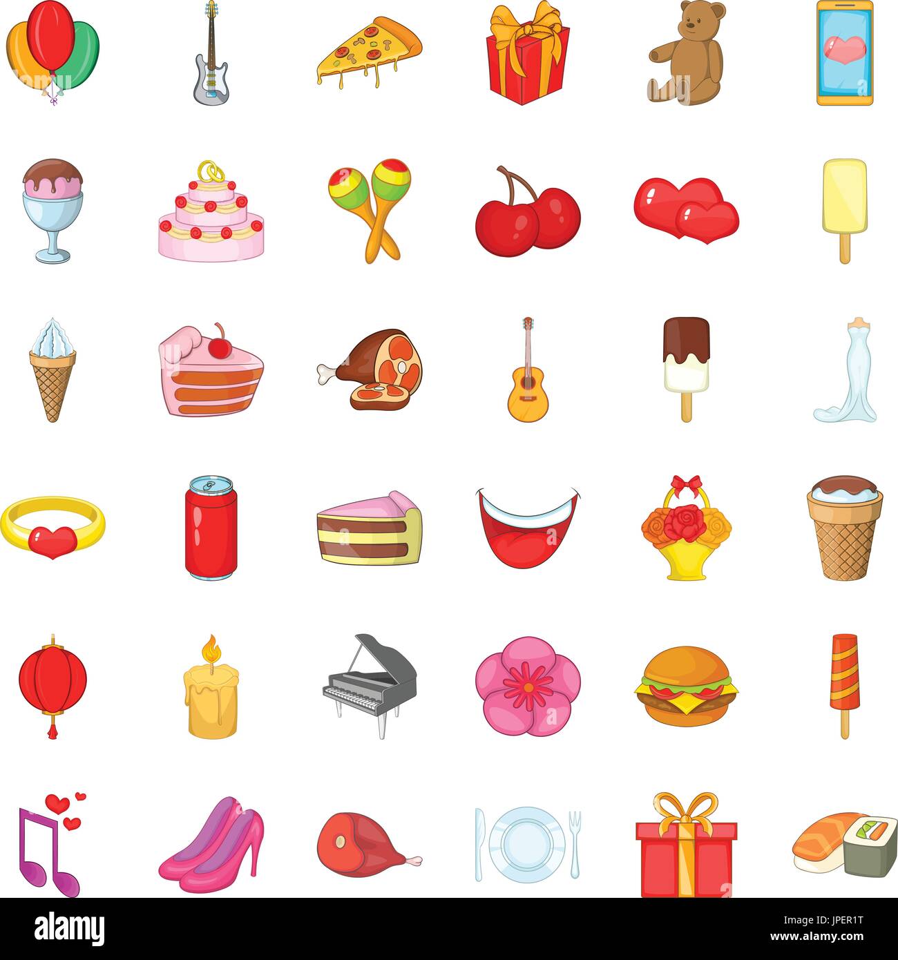 Good party icons set, cartoon style Stock Vector Image & Art - Alamy