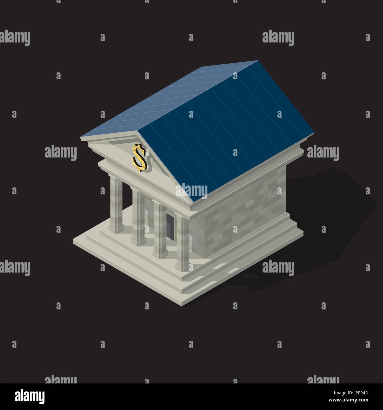 Vector illustration of bank building Stock Vector Image & Art - Alamy