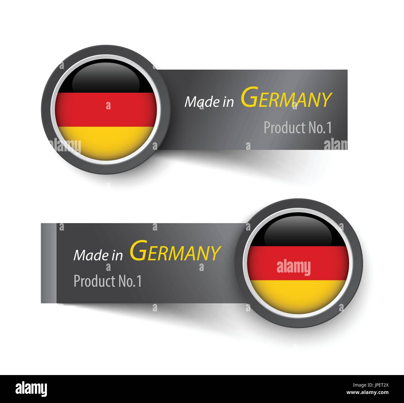 Flag icon and label with text made in Germany Stock Vector Image & Art ...