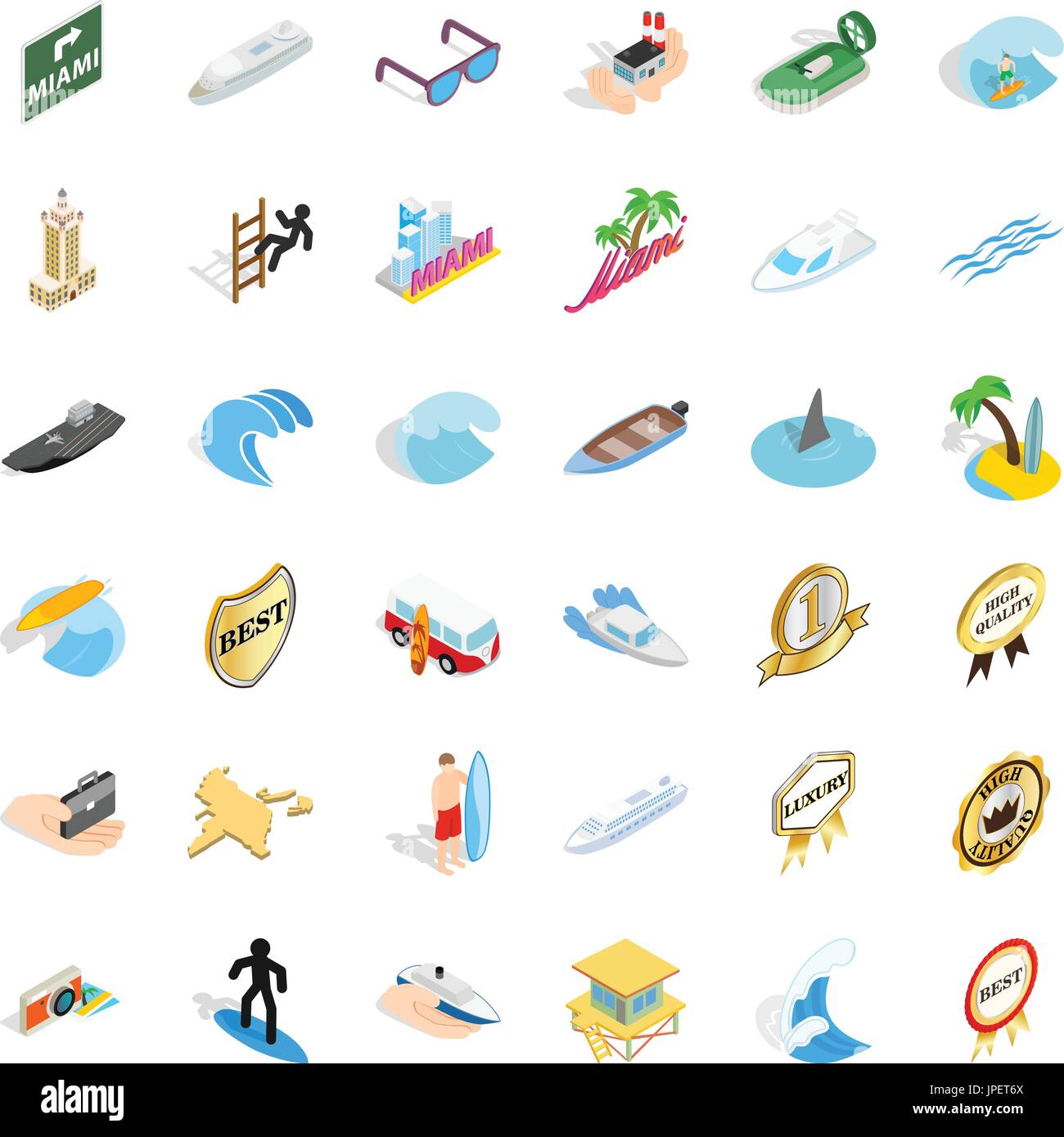 Sea boat icons set, isometric style Stock Vector Image & Art - Alamy