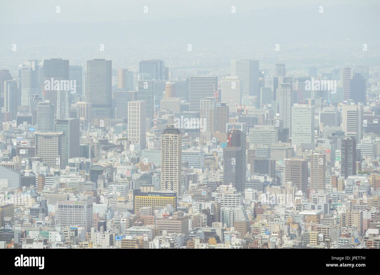 The western Japan city of Osaka is shrouded in yellow sand on May 7 ...