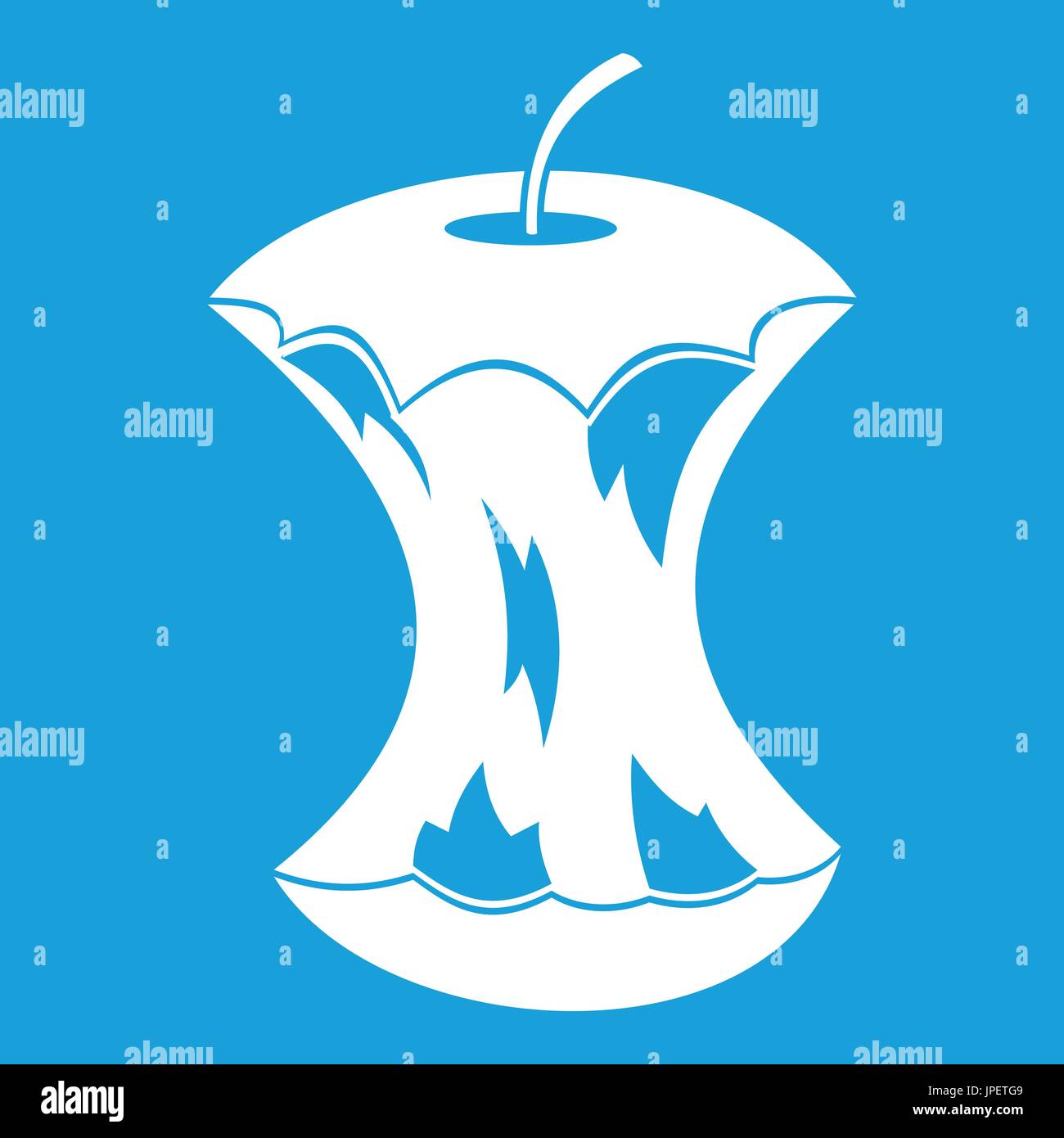 Apple core icon white Stock Vector Image & Art - Alamy